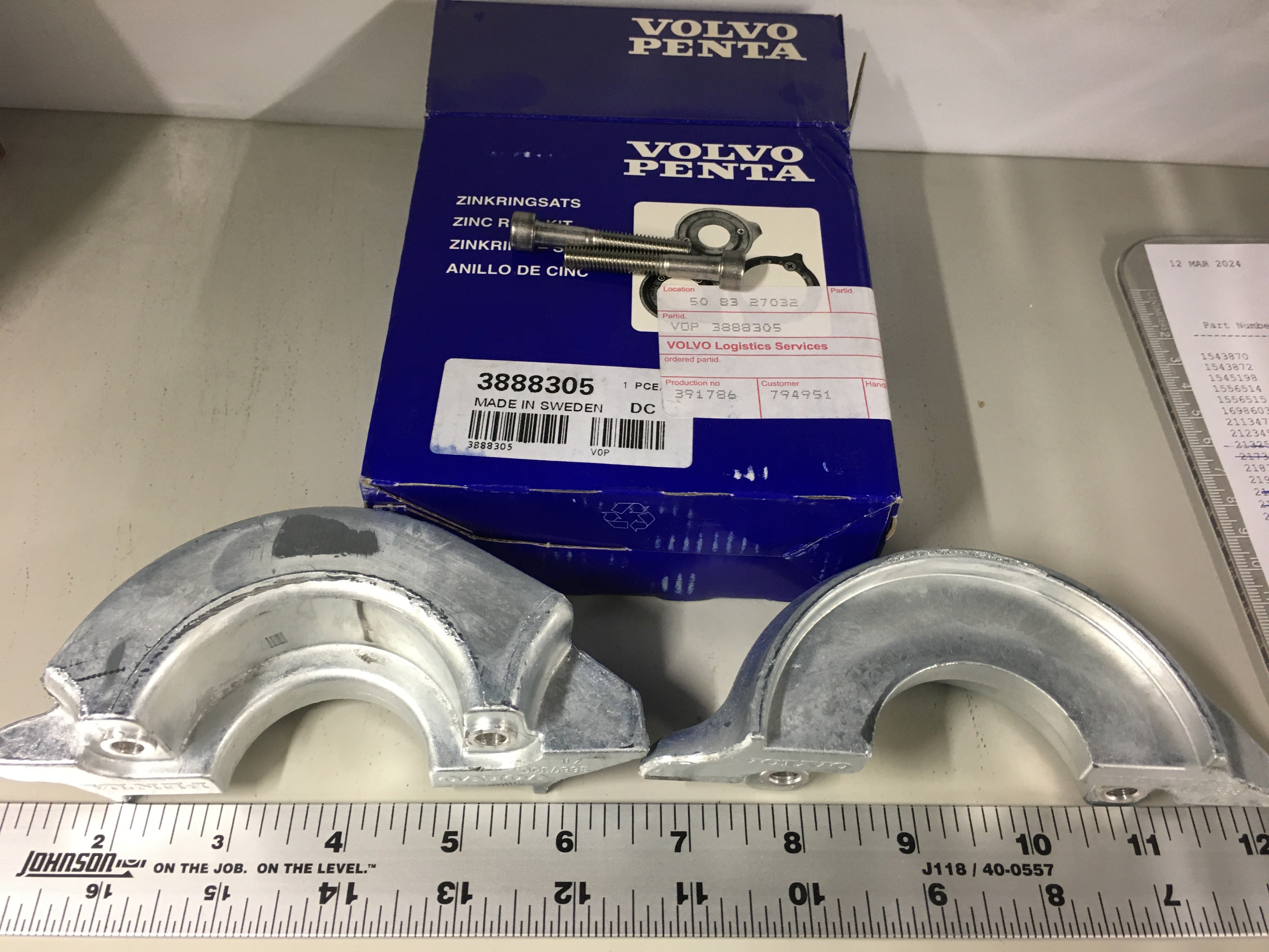 Hatton Marine - Volvo Penta Zinc Kit 3888305 – Hatton Power & Propulsion